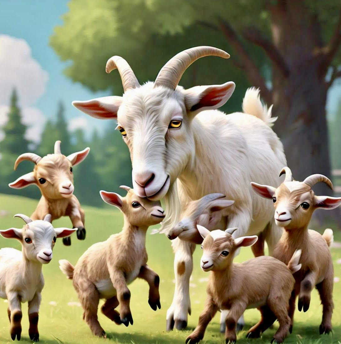 Listen And Read | The Wolf And The Seven Little Goat Kids | A Bedtime ...