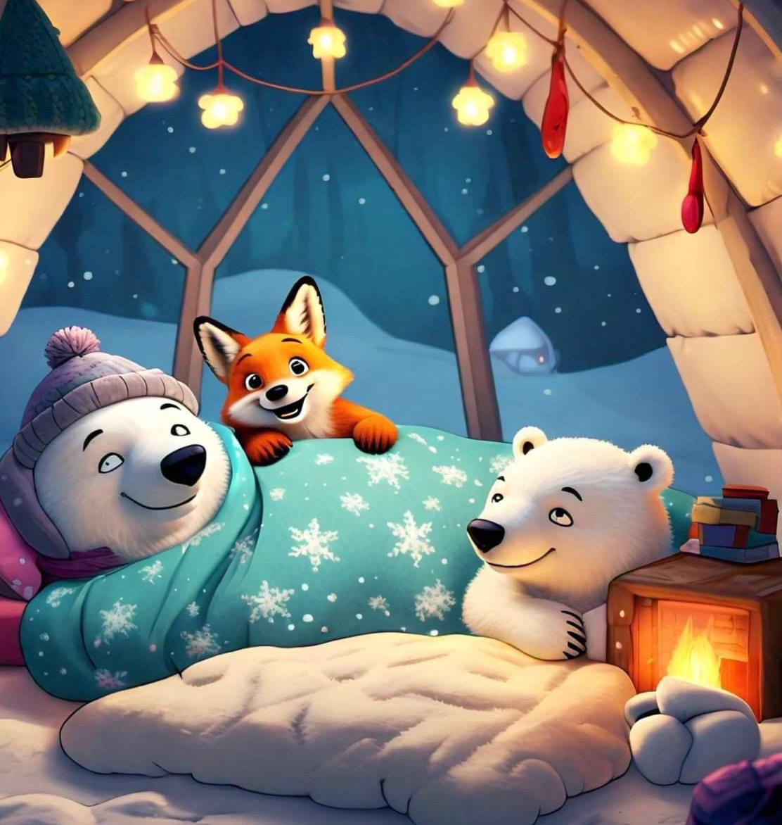 The Polar Bear’s Sleepover | A Bedtime Story for Kids with Audio