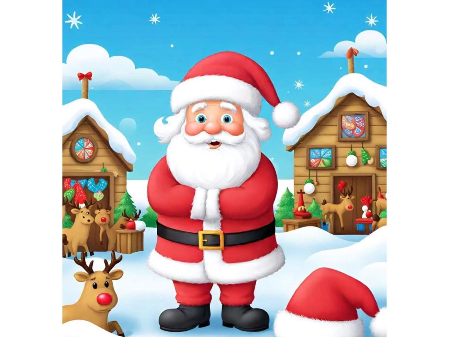 Read And Listen Santa’s Lost Hat | A Christmas Story for Kids with Audio