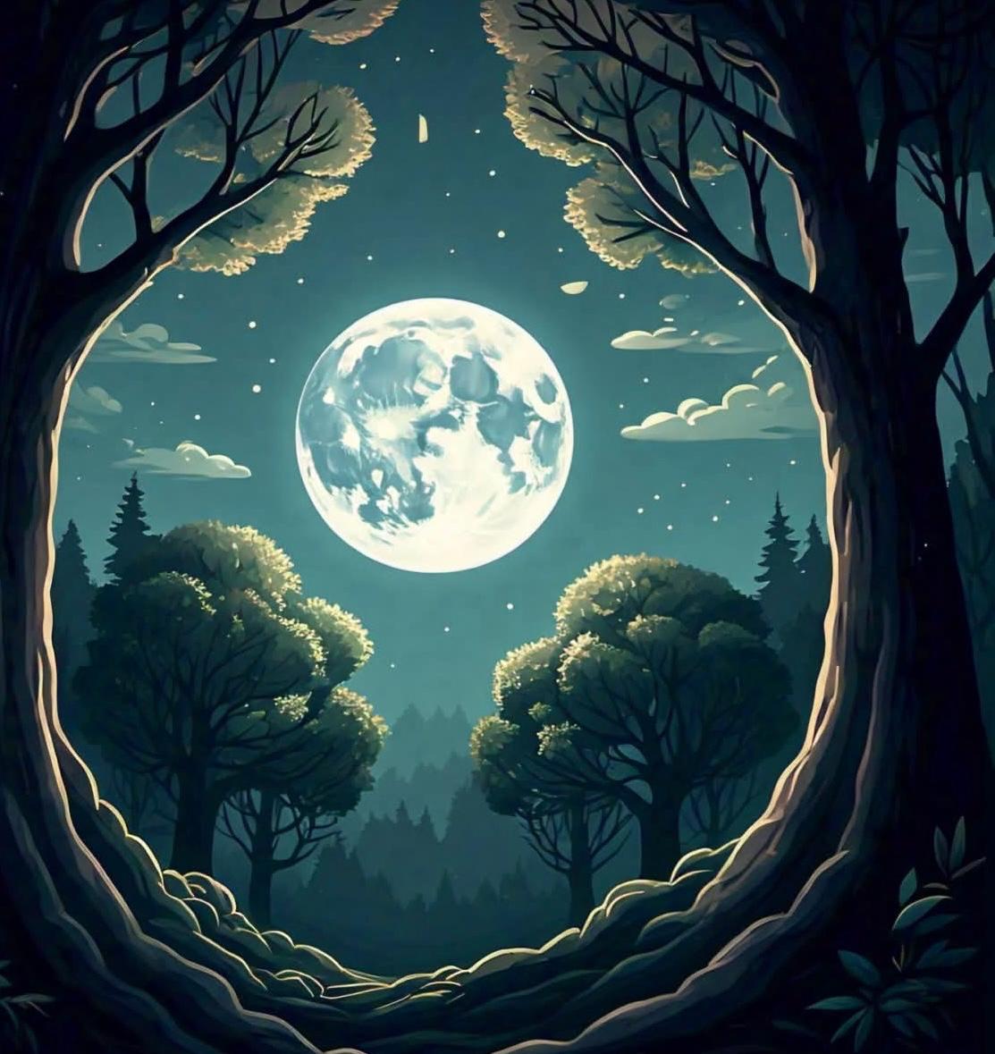 The Sleepy Moon and the Dreaming Trees | A Magical Bedtime Story for Kids with Audio