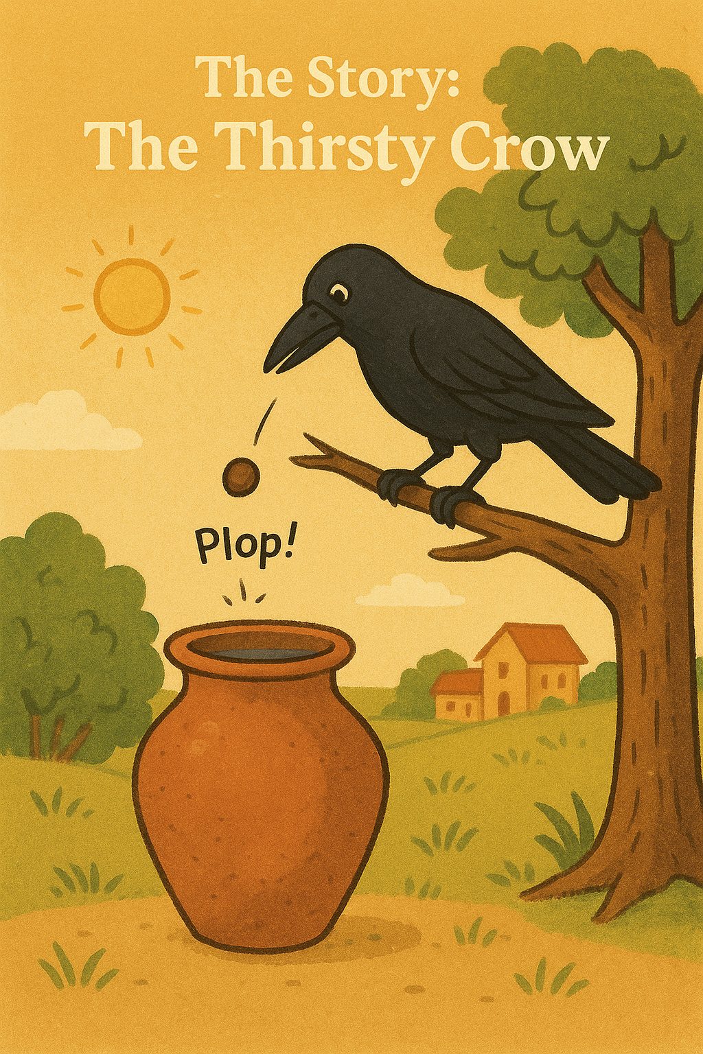 The Thirsty Crow | A Short Moral Story for Kids | Lesson on Wisdom with ...
