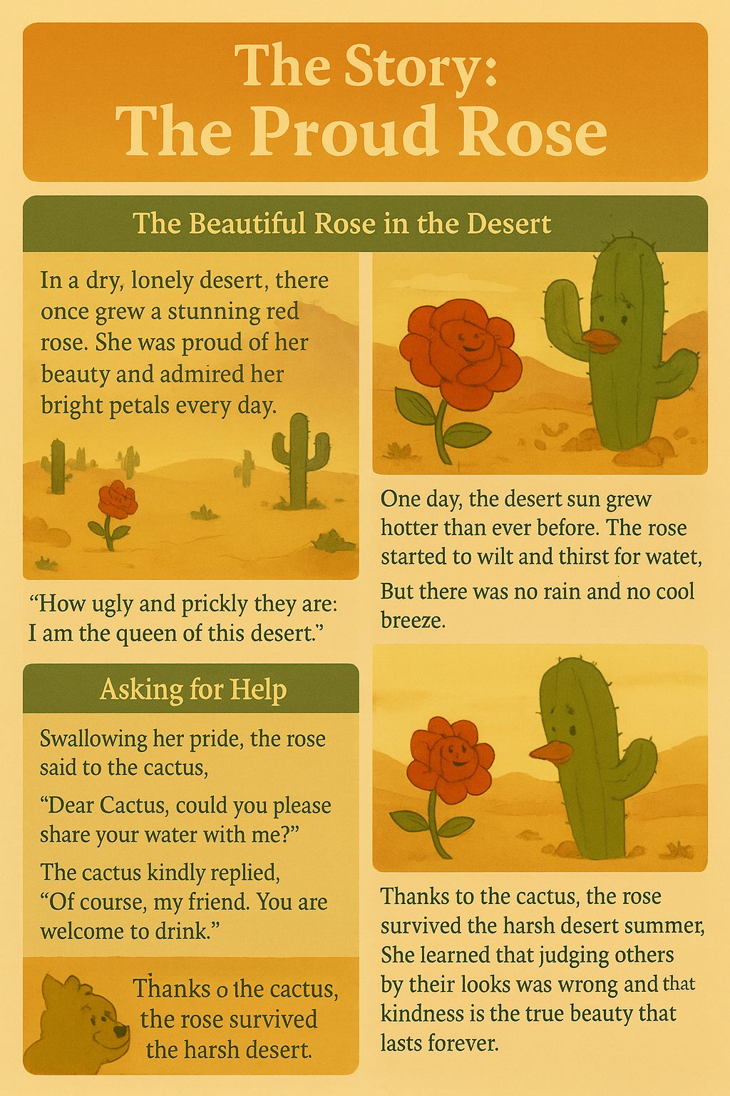 The Proud Rose | A Moral Story for Kids with Audio