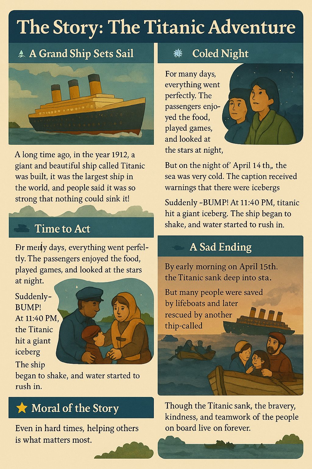 The Titanic Story for Kids | A Bedtime Story of Bravery and Kindness ...